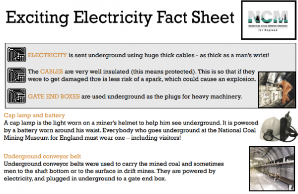 Mining Electricity Factsheet - National Coal Mining Museum